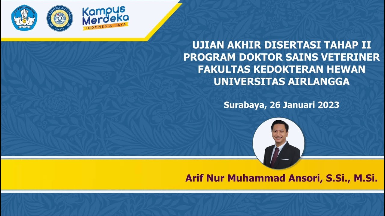 UJIAN TERBUKA DOKTOR TAHAP II (TERBUKA) - Arif Nur Muhammad Ansori., M ...