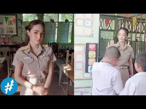 Guru CANTIK Ini Jadi VIRAL Karena Punya Cara UNIK Sambut Muridnya