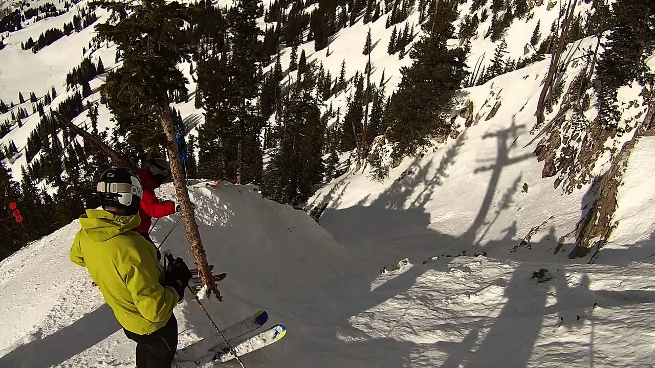 Skiing Chutes and Steeps at Alta in Utah - YouTube