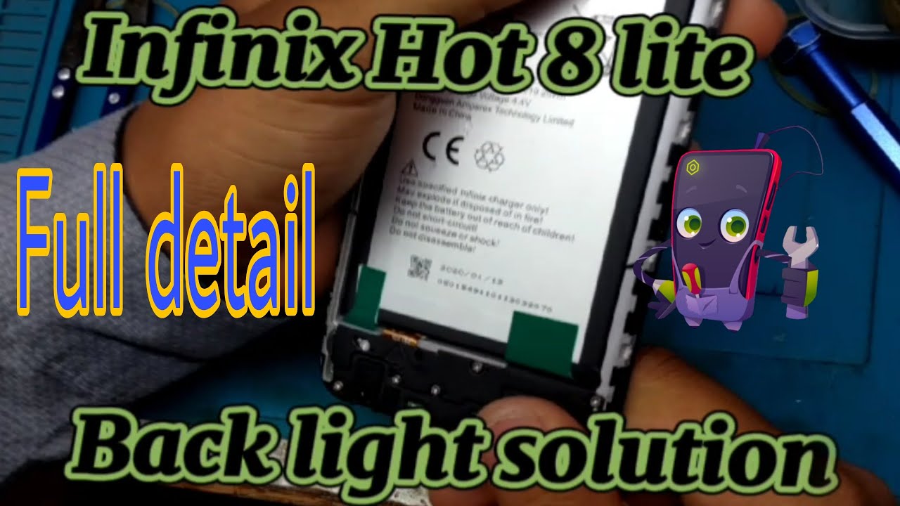 infinix Hot 8 lite back light solution | x650 blue display solution ...