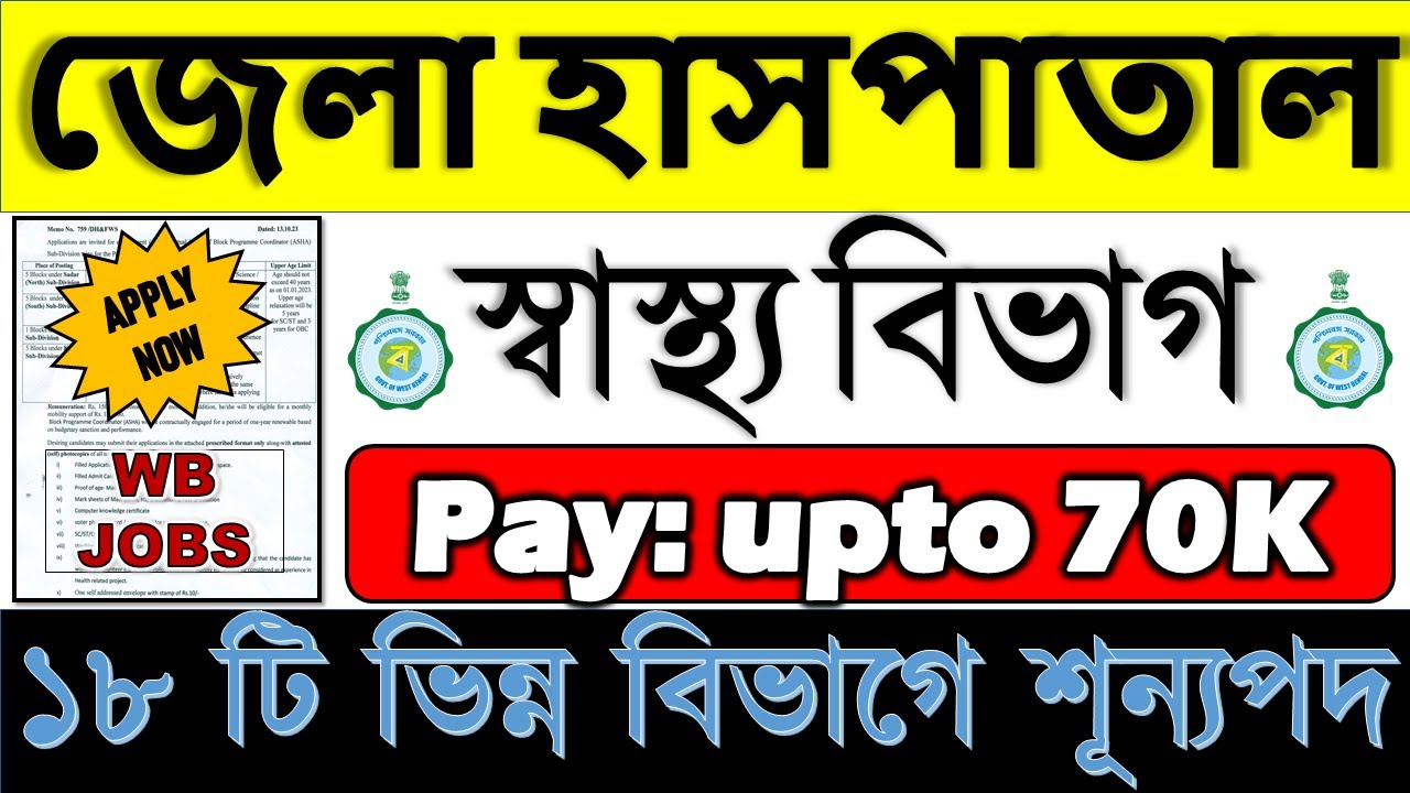 Senior Resident Doctor Recruitment | MJN Hospital, Coochbehar, West ...