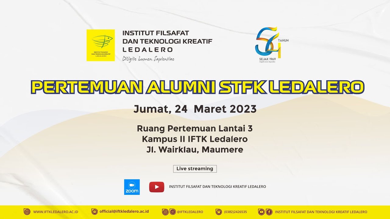 LIVE ~ TEMU ALUMNI STFK-IFTK LEDALERO SONGSONG DIES NATALIS DAN ...