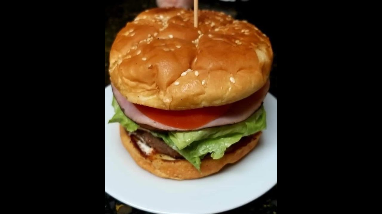 How To Make Hamburger With Ham - Homemade Burger from Annalou's TV ...