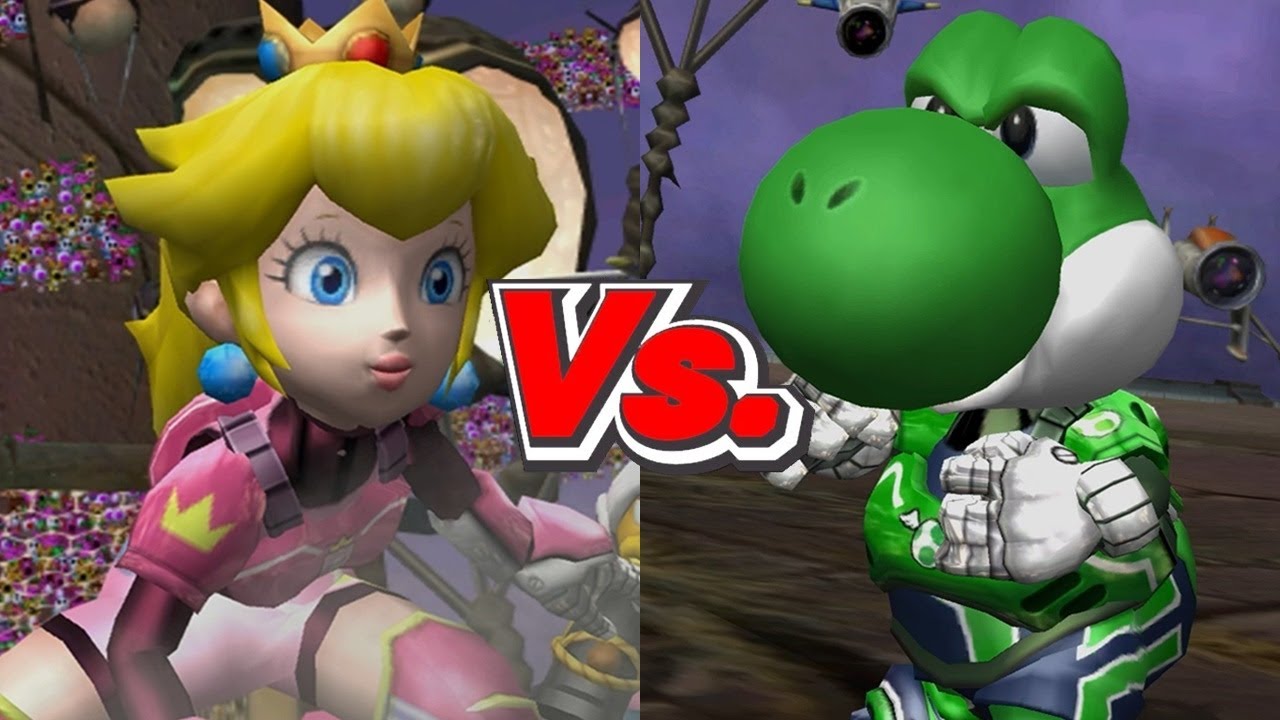 Mario Strikers Charged - Peach Vs. Yoshi - YouTube