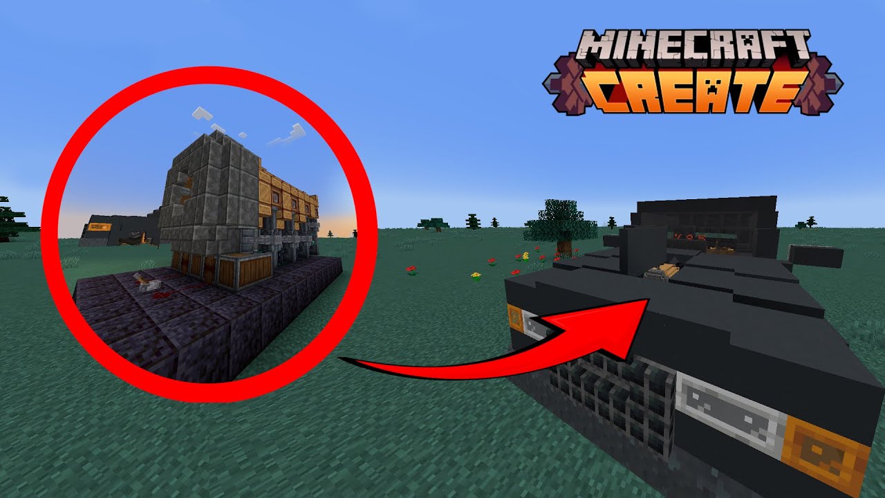 Working car with engine made with Create⚙ in Minecraft | Showcase - YouTube