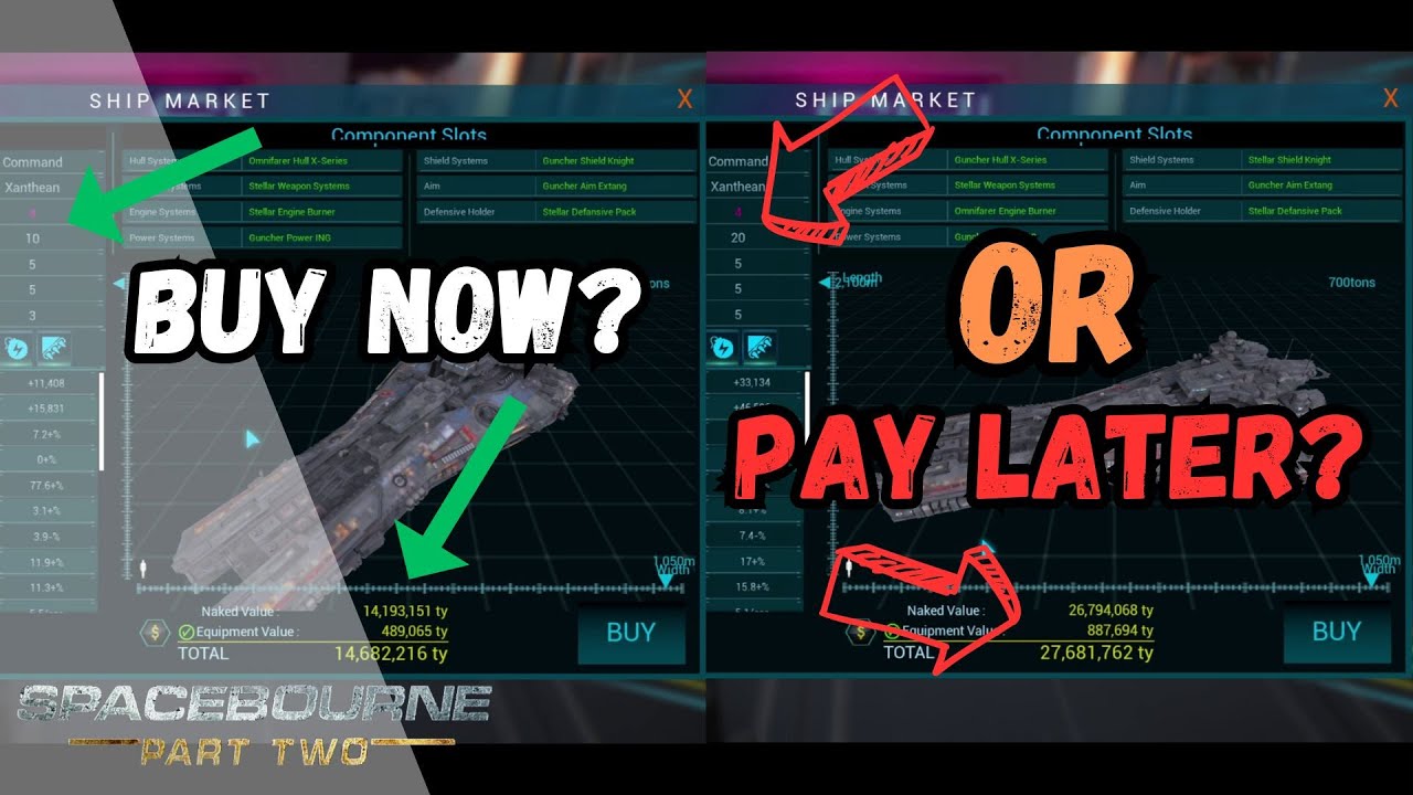 SpaceBourne 2 Cap Ships | BUY now or PAY later? - YouTube