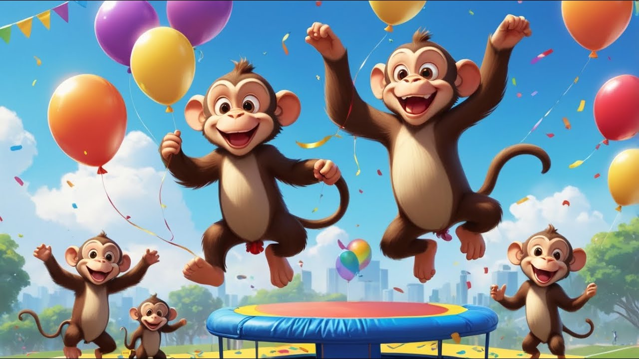 5 little Monkeys Kids rhymes | Classical song for kids - YouTube