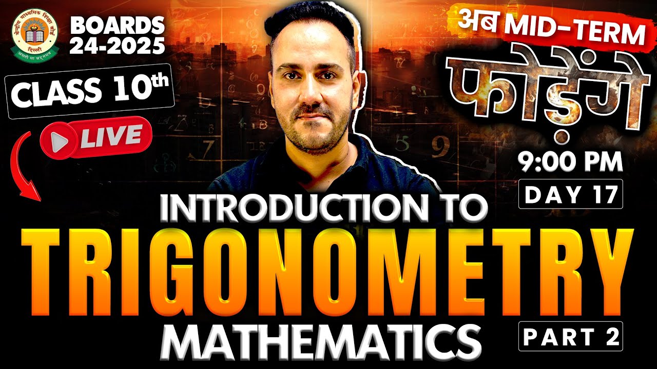 Introduction to Trigonometry Part 2 Class 10 Maths Mid Term 2024-25 Day ...