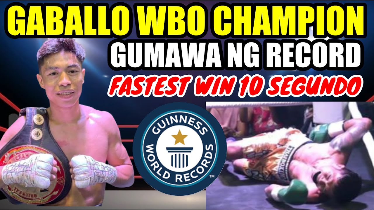 GABALLO WBO CHAMPION PANG GUINNESS WORLD RECORD! 10 SECONDS KNOCKOUT ...