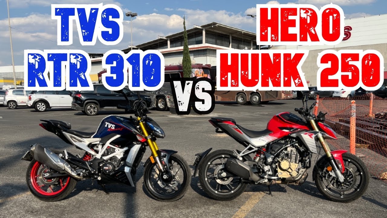 TVS RTR 310 VS HERO HUNK 250 | Me sorprendieron !!!!! - YouTube