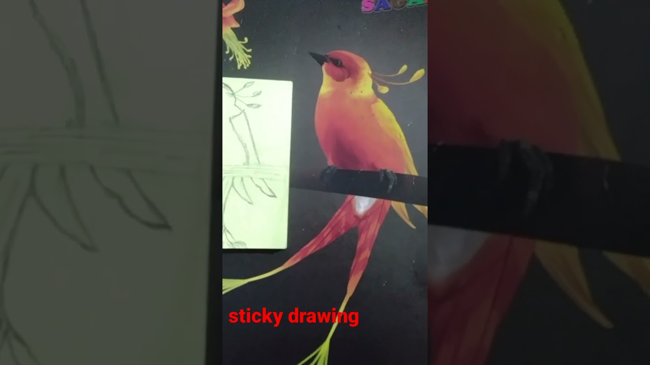 sticky drawing #shorts - YouTube