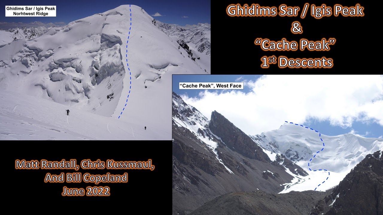 Ghidims Sar and "Cache Peak" 1st Ski Descents Linkup - YouTube