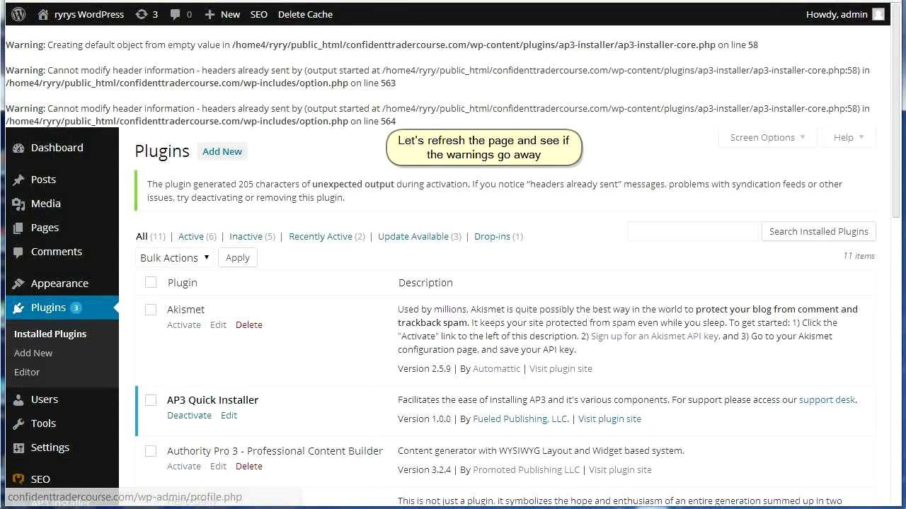 How To Remove empty Value Warnings During Plugin Installation How To Remove empty Value Warnings During Plugin Installation
