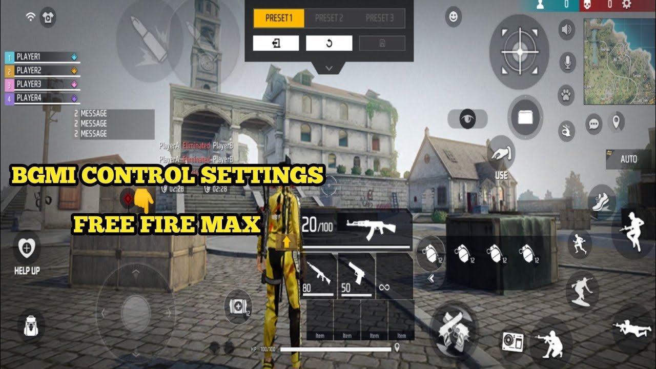 BGMI Control Settings in FREE FIRE MAX 🤣 #4x4maxgaming #ffmax - YouTube