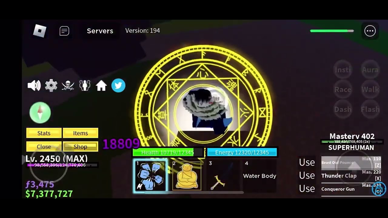 SHOWCASE ON SUPERHUMAN | Roblox Blox fruit - YouTube