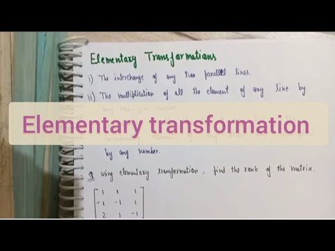 Elementary Transformation | using elementary transformation find the ...