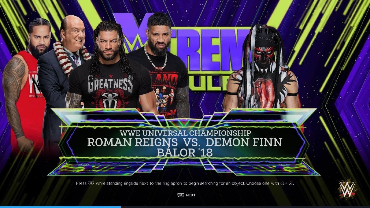 WWE 2K24 - Roman Reigns vs. Demon Finn Balor - Extreme Rules Match|PS5 ...