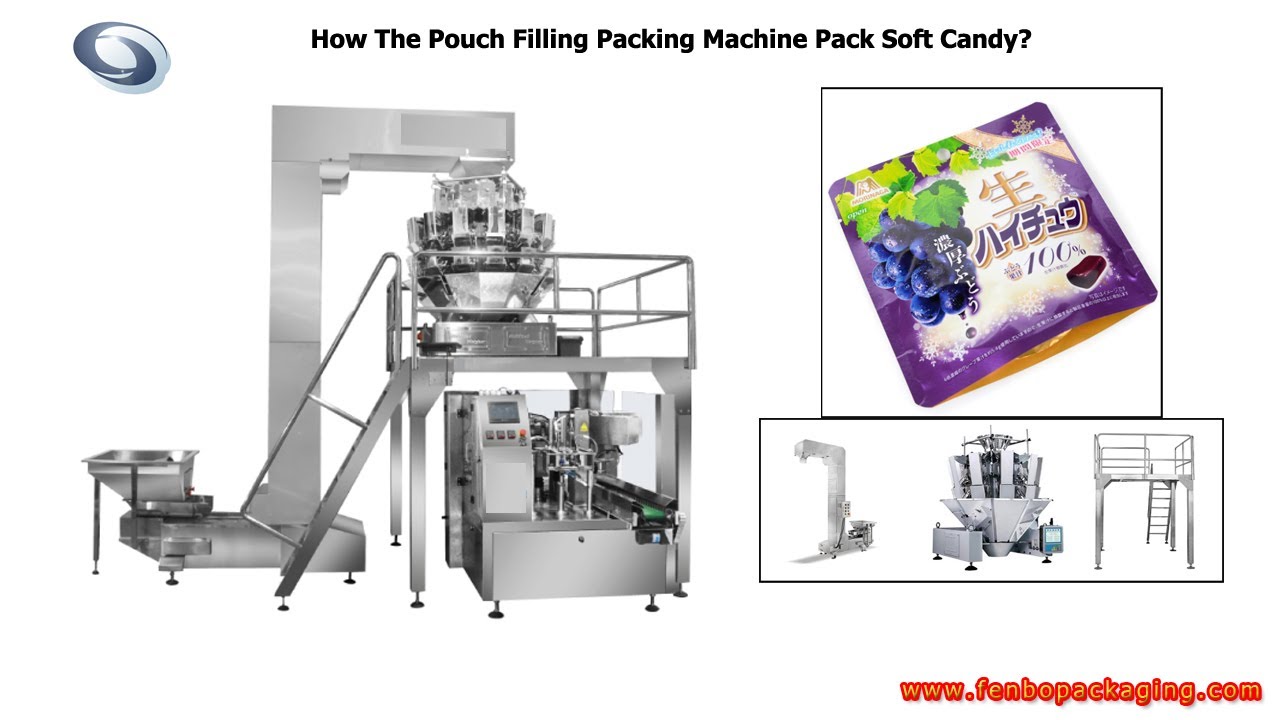 How The Pouch Filling Packing Machine Pack Soft Candy? - YouTube