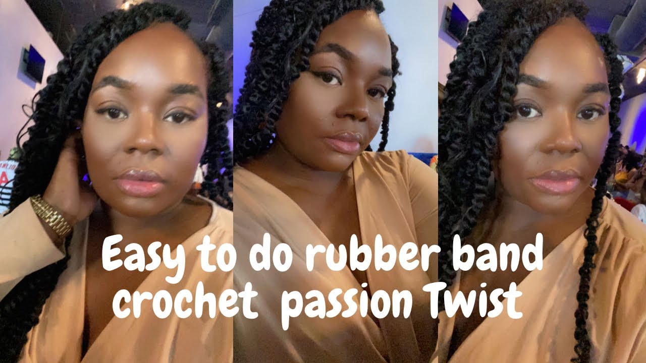 Crochet Passion Twist using rubber band method|Being Erica Dixon - YouTube