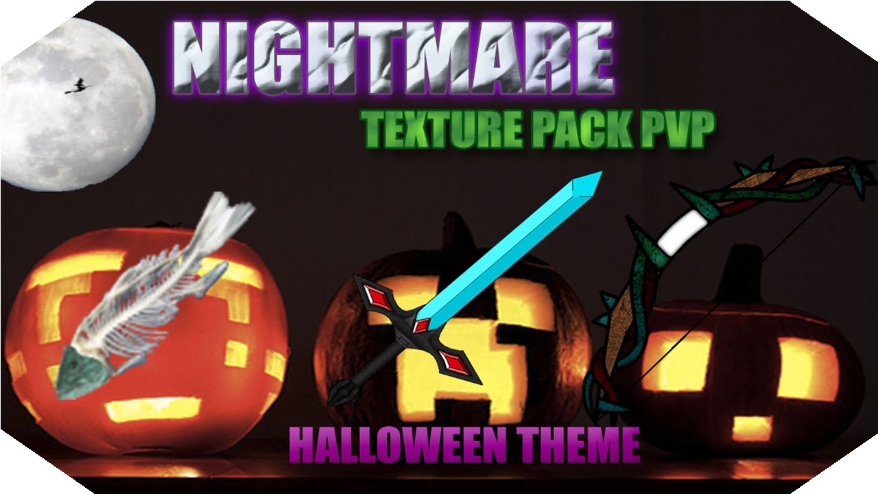 Texture Pack PVP "Nightmare" Minecraft 1.8 Halloween texture pack - YouTube