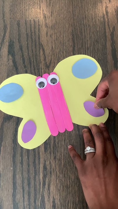Popsicle Stick Butterfly Craft #diy #artandcraft #craft #popsicle - YouTube