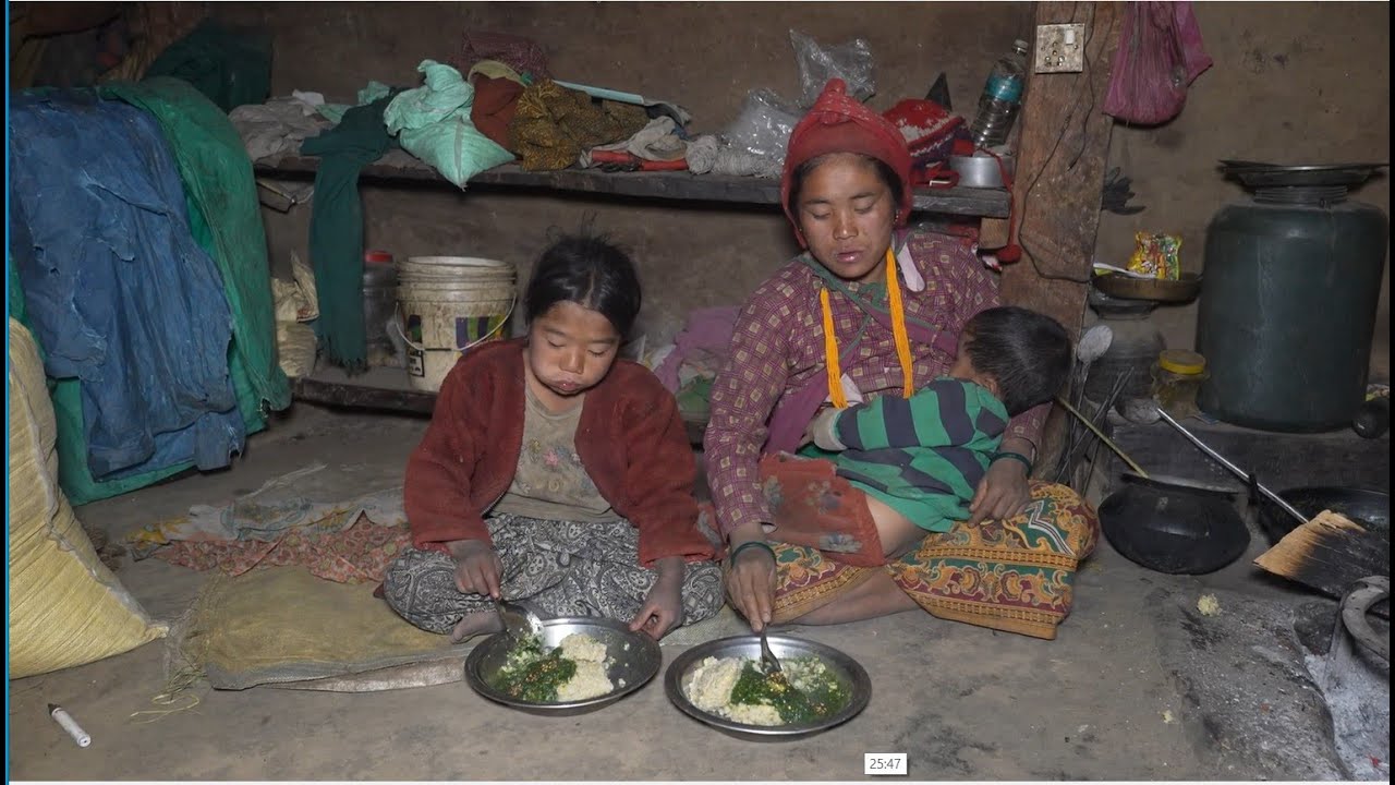 Nepali village || Sisno cooking vegetables in the village - YouTube