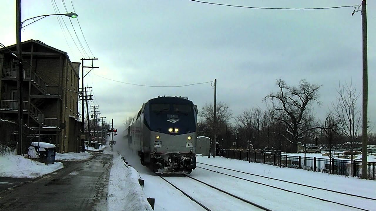 Amtrak 34 North - Lockport, IL - YouTube