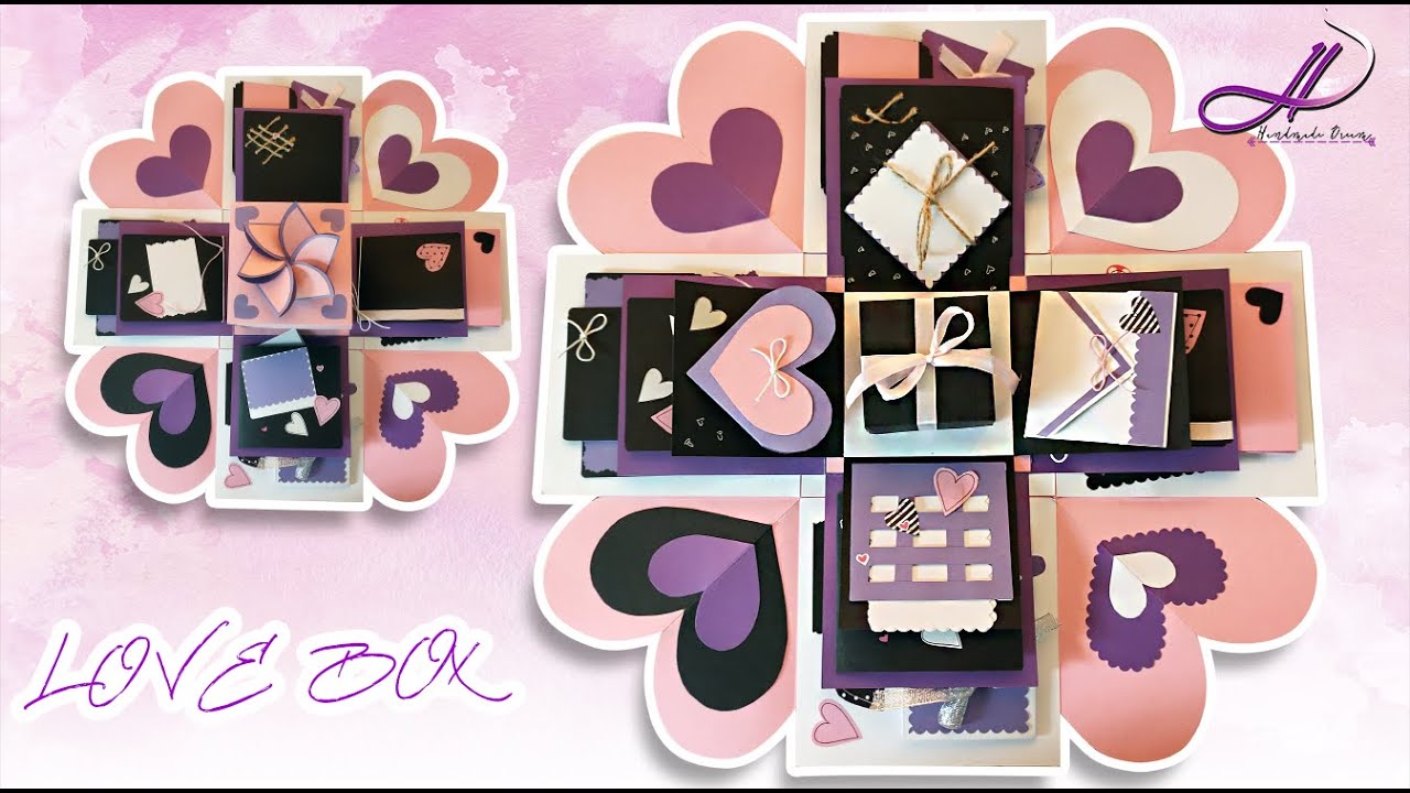 LOVE BOX màu hồng tím | How to make love box | DIY LOVE BOX | Handmade ...