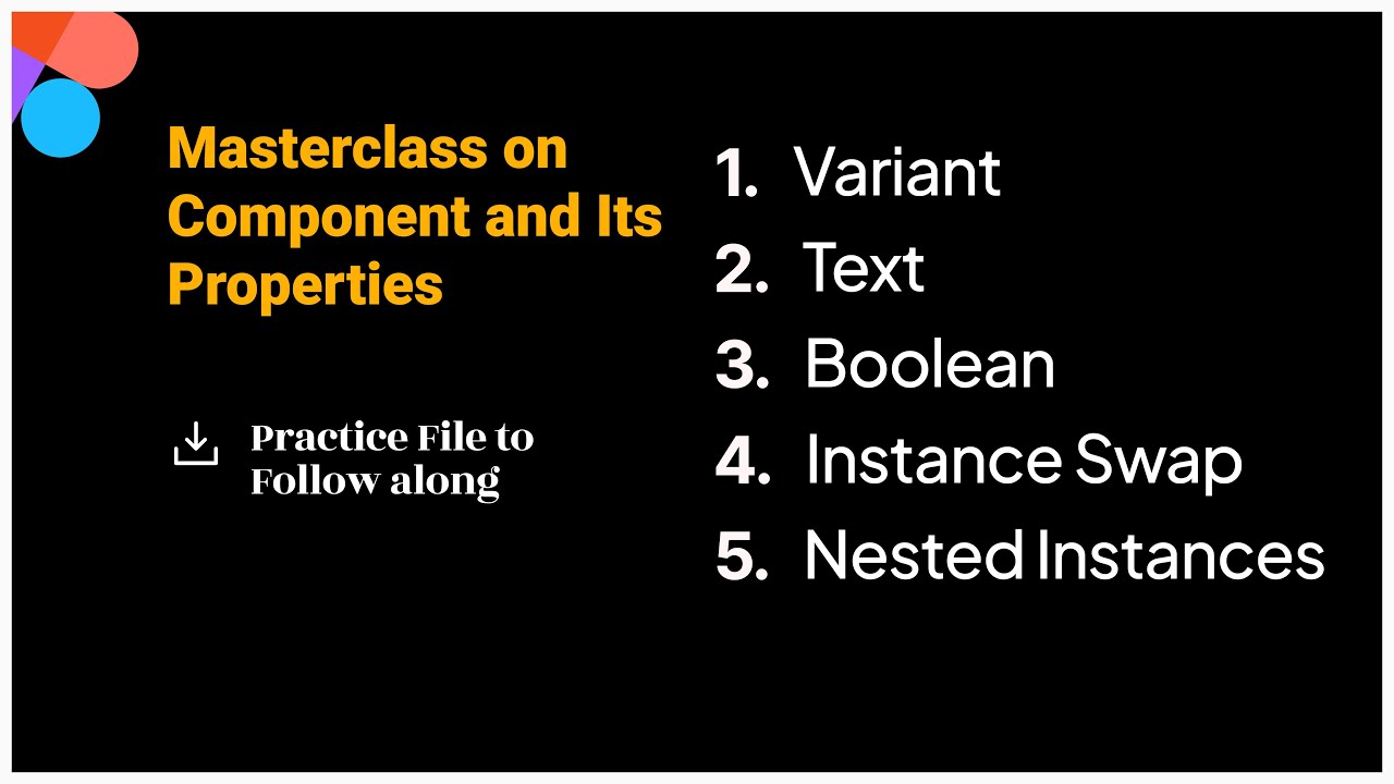 🎨 Figma Components & Properties Explained | Instance, Text, Boolean, Instance Swap, Nested ...