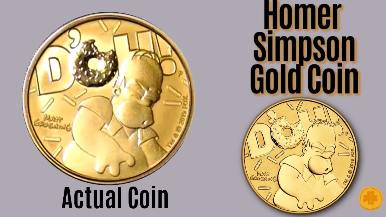 Gold Coin Collection: Homer Simpson 2020 Gold Coin form Tuvalu Mint ...