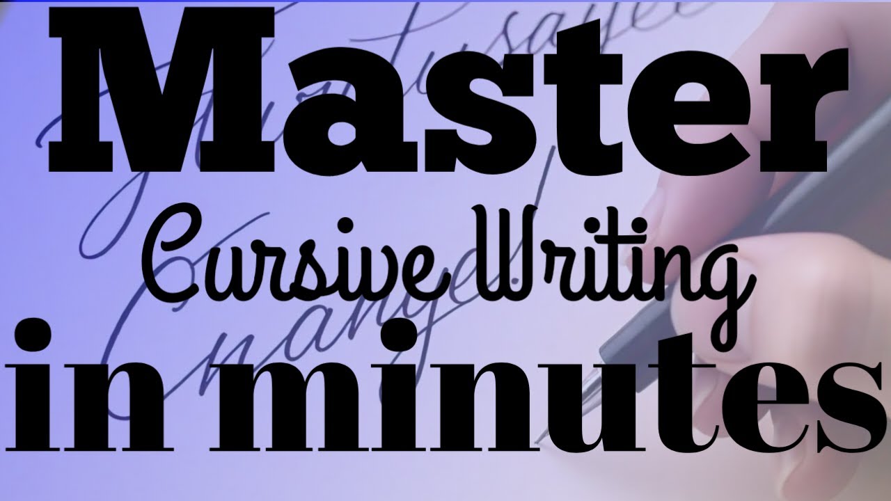How to write Cursive Writing. Lesson 9 - YouTube