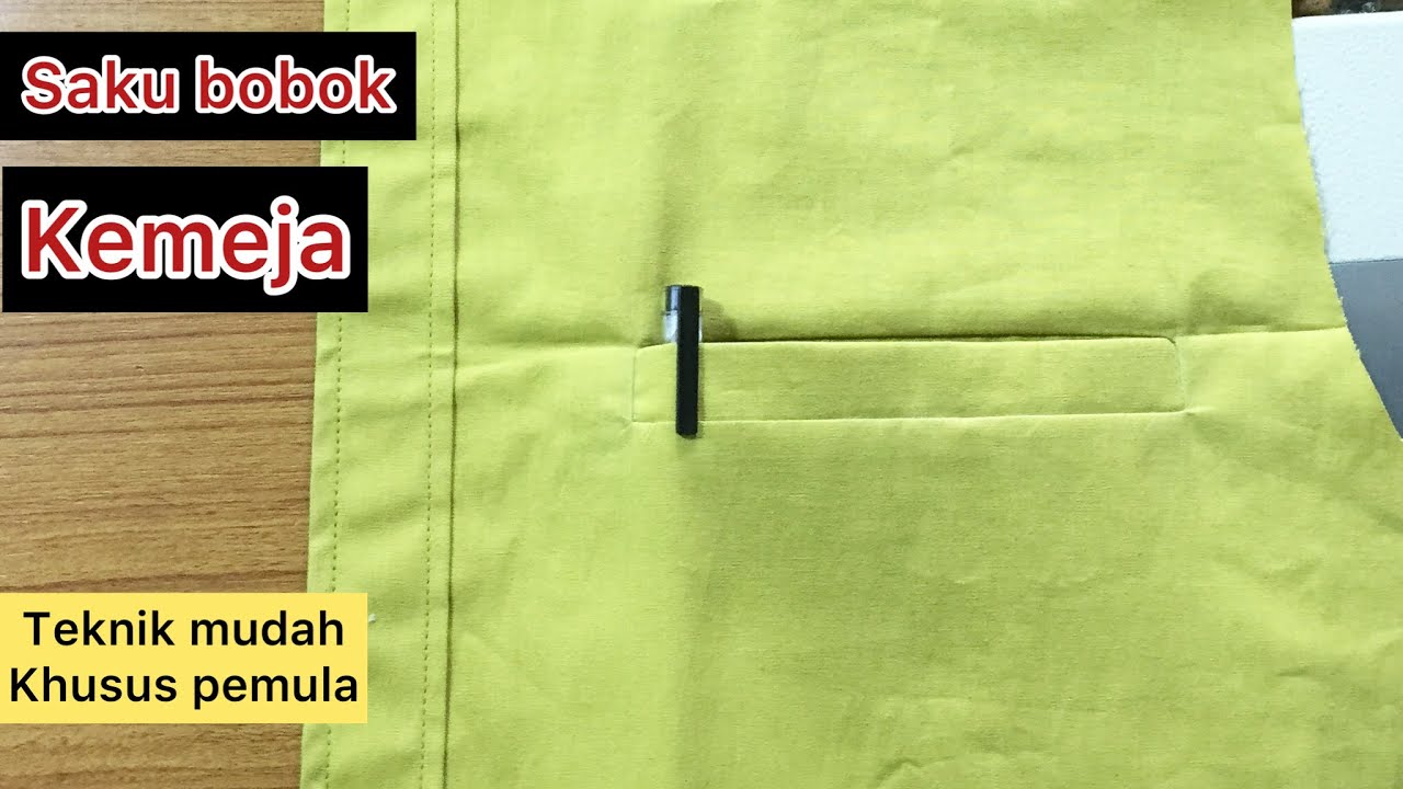 CARA MUDAH MEMBUAT SAKU BOBOK KEMEJA - YouTube