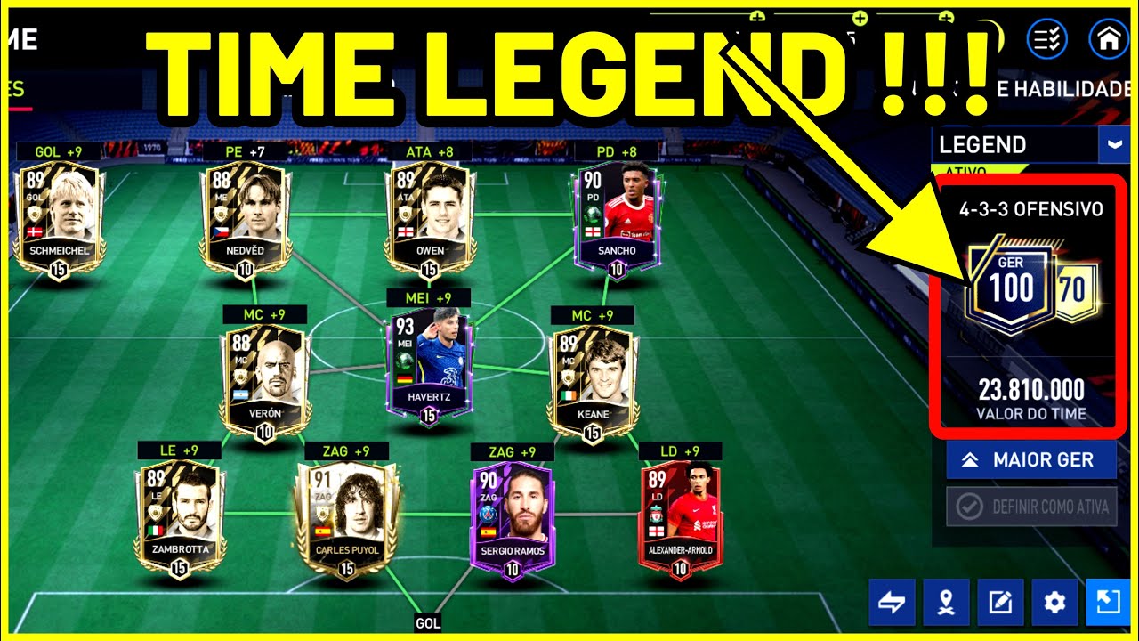 FIFA MOBILE 2022 | MEU TIME LEGEND GER 100+ | EVENTO TOTY E DIVISION ...