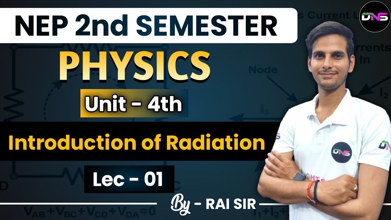NEP-B.Sc 2nd Semester Physics || B.Sc 2nd Sem. Physics Unit-4th Introduction of Radiation lec-01 ...