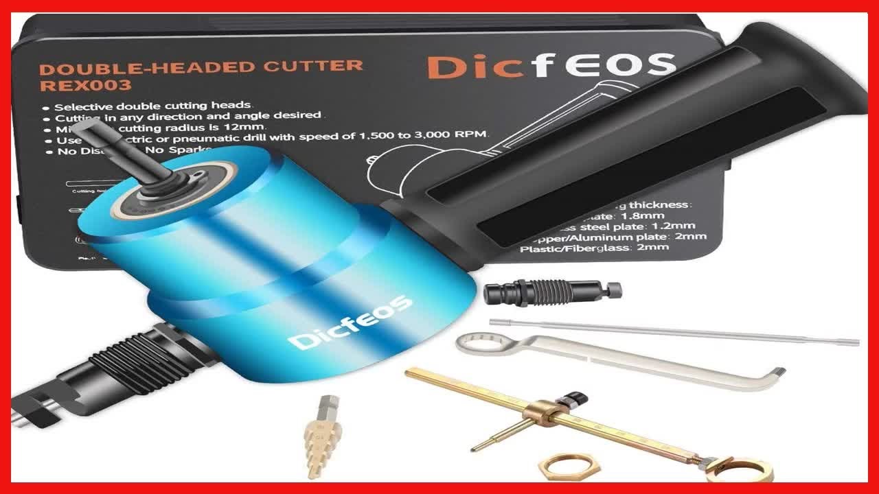 Dicfeos Double Head Metal Sheet Nibbler Cutter with Circle Cutting ...