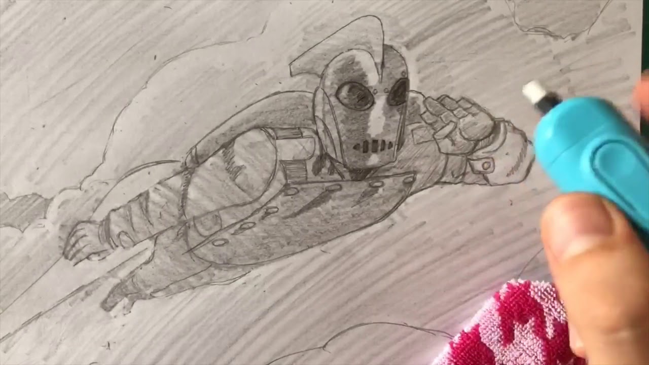 How to Draw The Rocketeer pt01 - YouTube