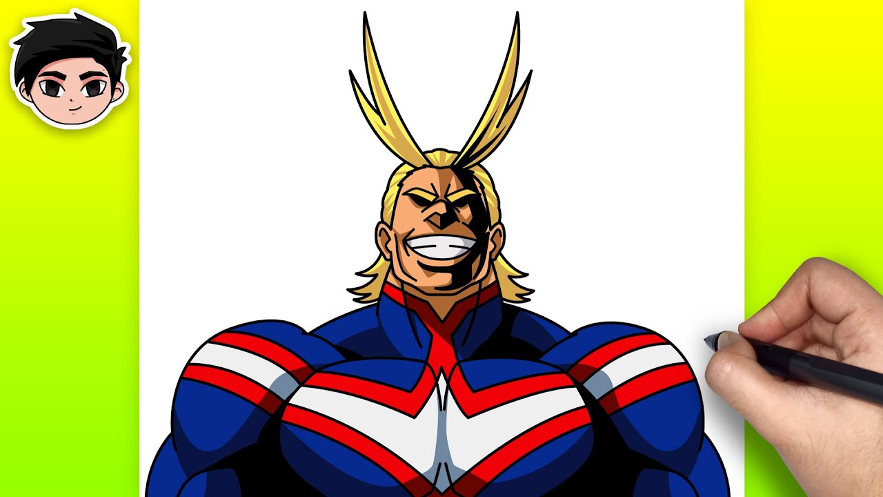 How To Draw ALL MIGHT | My Hero Academia - Easy Tutorial - YouTube