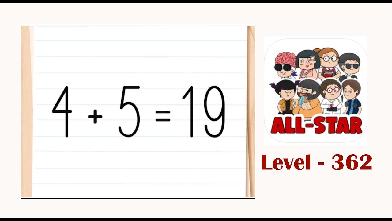 Brain test all star level 362 Correct this equation please. - YouTube