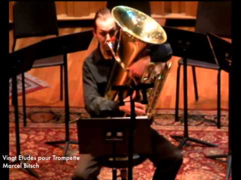 Marcel Bitsch – Vingt Études pour Trompette – No. 18 – Stefan Kac, tuba ...