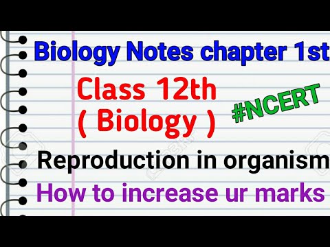 Biology Notes Chapter 1st 🔥 / Reproduction in organism Notes PDF class ...