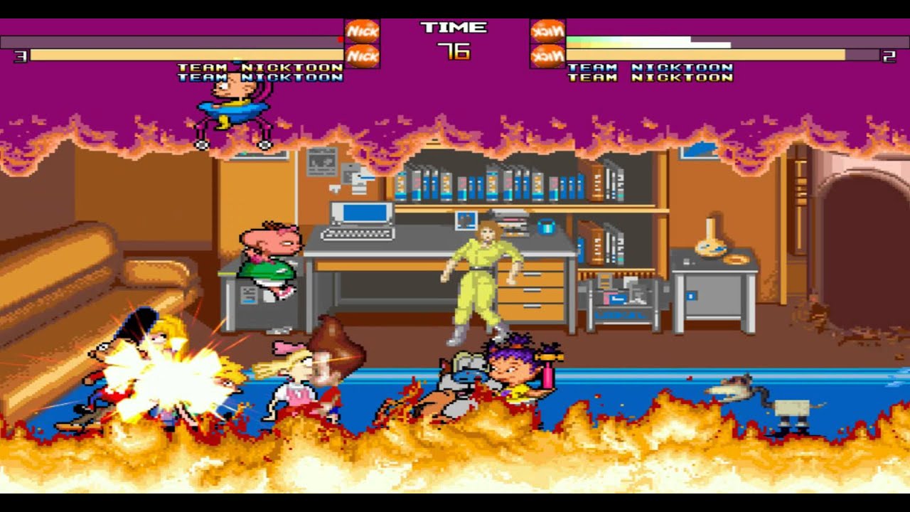 Pointless MUGEN: Nicktoons + Nicktoons VS Nicktoons + Nicktoons - YouTube