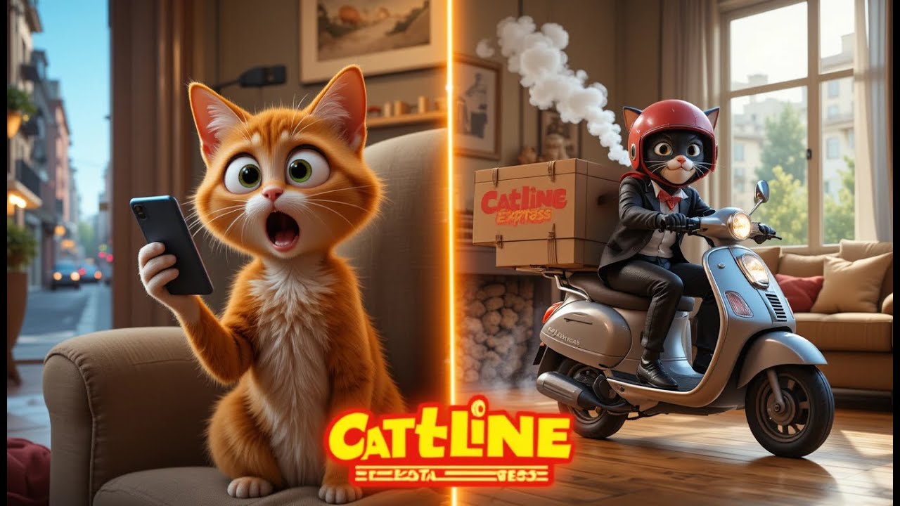 🍕 Catline Pizza Express – Hilarious Cat Delivery Adventure | Animated ...