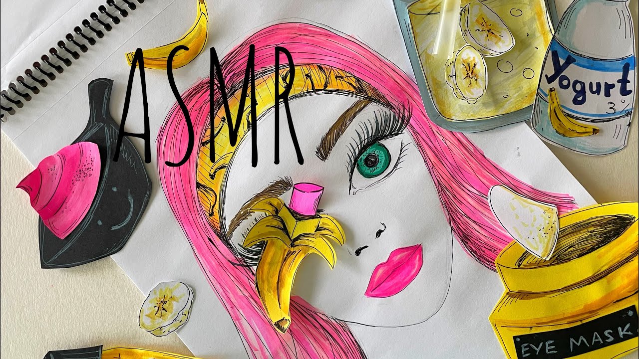 ASMR Makeup for Girl with PAPER COSMETICS 🍌 100% SLEEP - YouTube