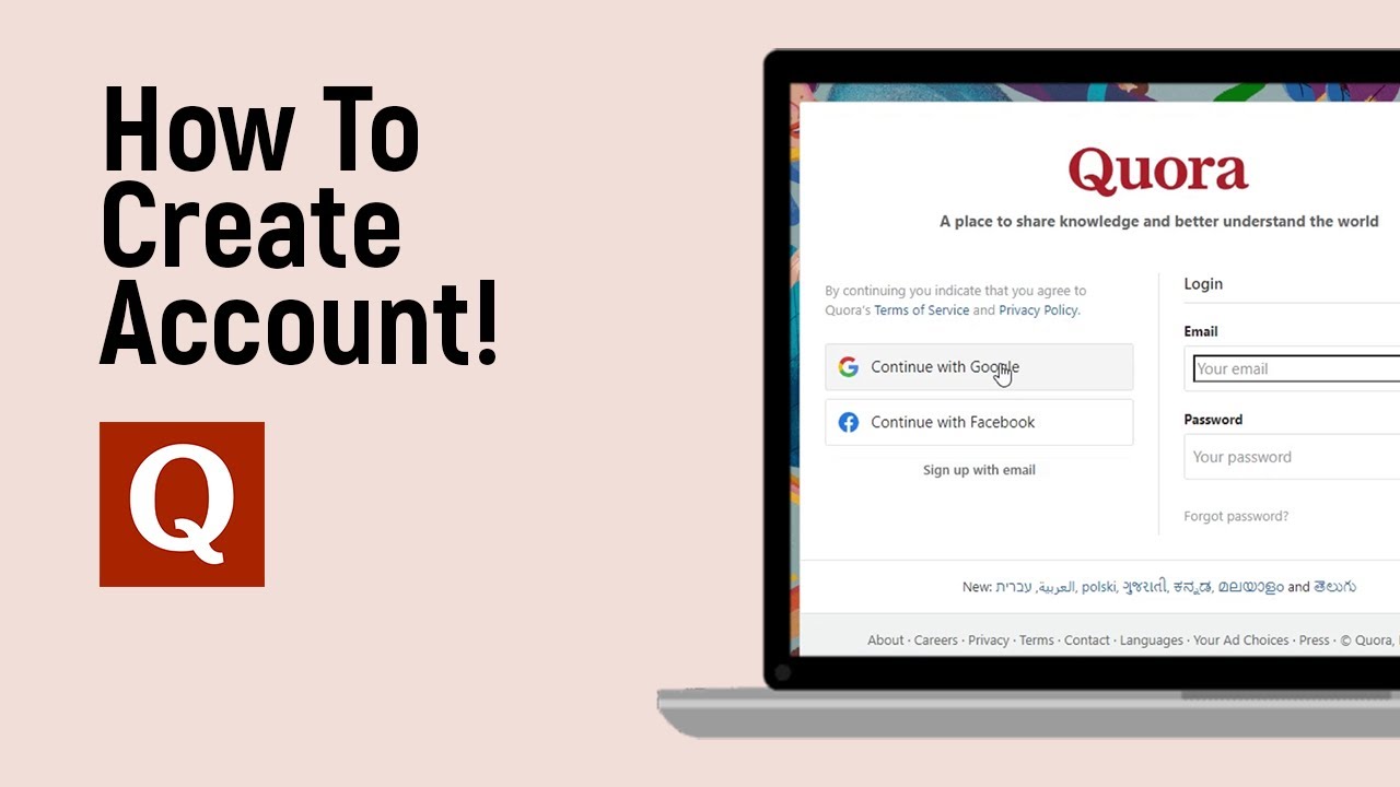 How to Create an Account on Quora [easy] - YouTube
