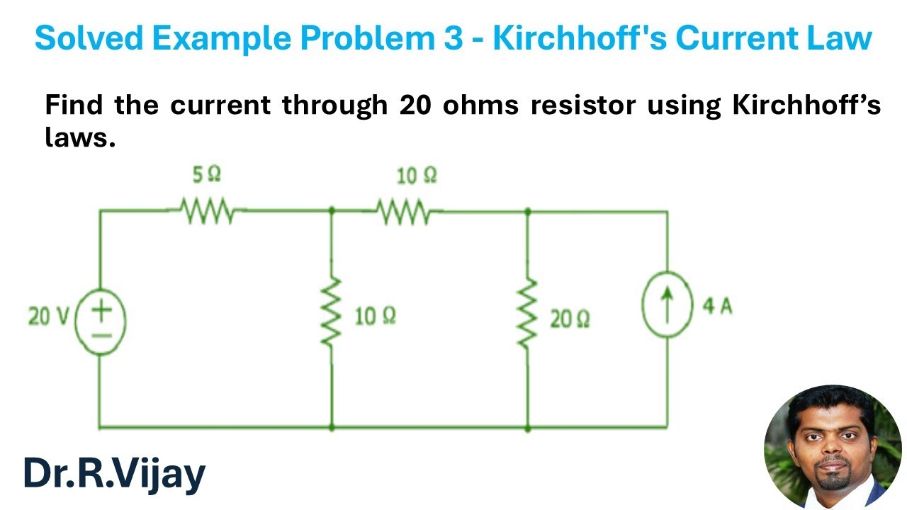 Solved Example Problem 3 - Kirchhoff's Current Law #bee - YouTube
