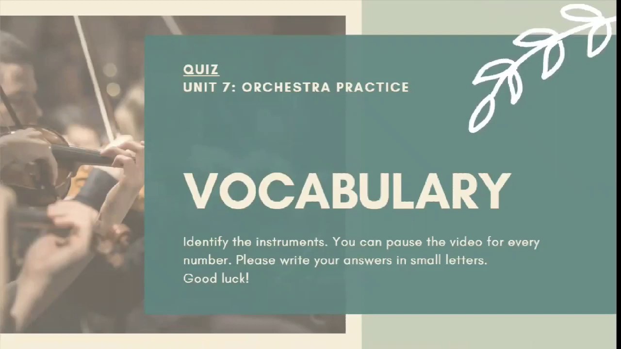 Orchestra Practice: Vocabulary - YouTube