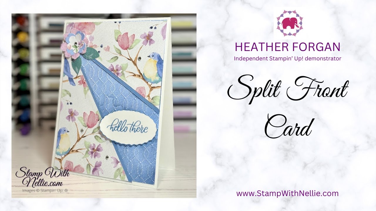 How to make a split front card with Flight & Airy designer series paper (Sale-A-Bration) - YouTube