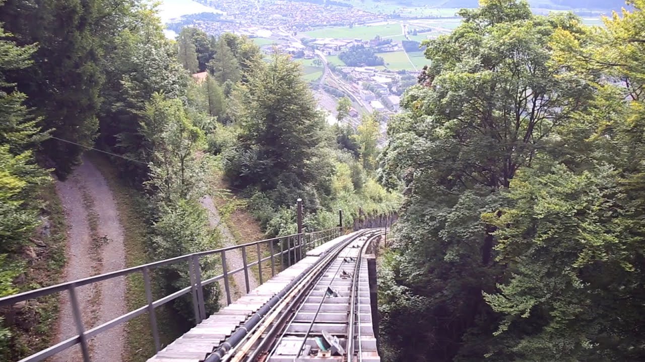 Harderbahn Funicular Cab View - Full Trip Downhill - August 2017 - YouTube