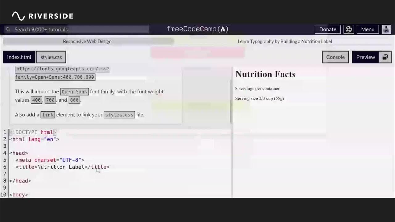 learn typography by building a nutrition label || Learn Typography ...