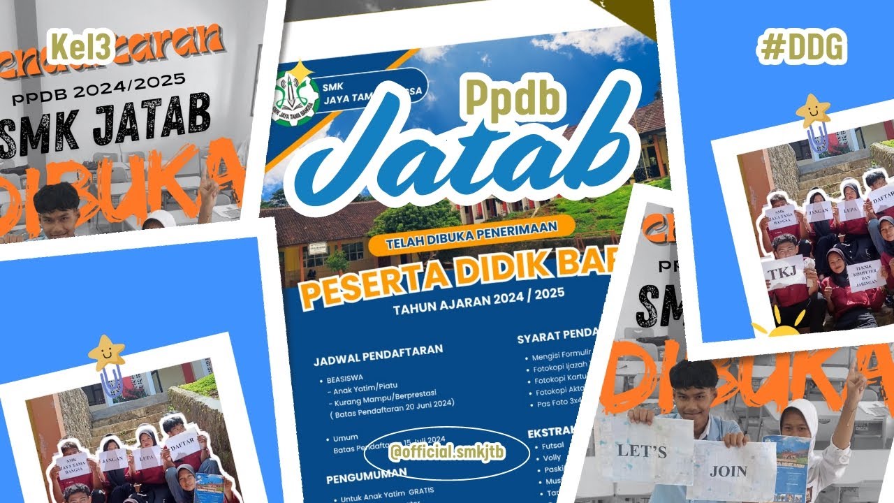 Iklan PPDB 2024 Pendaftaran Siswa Baru SMK Jaya Tama Bangsa (T. DDG ...